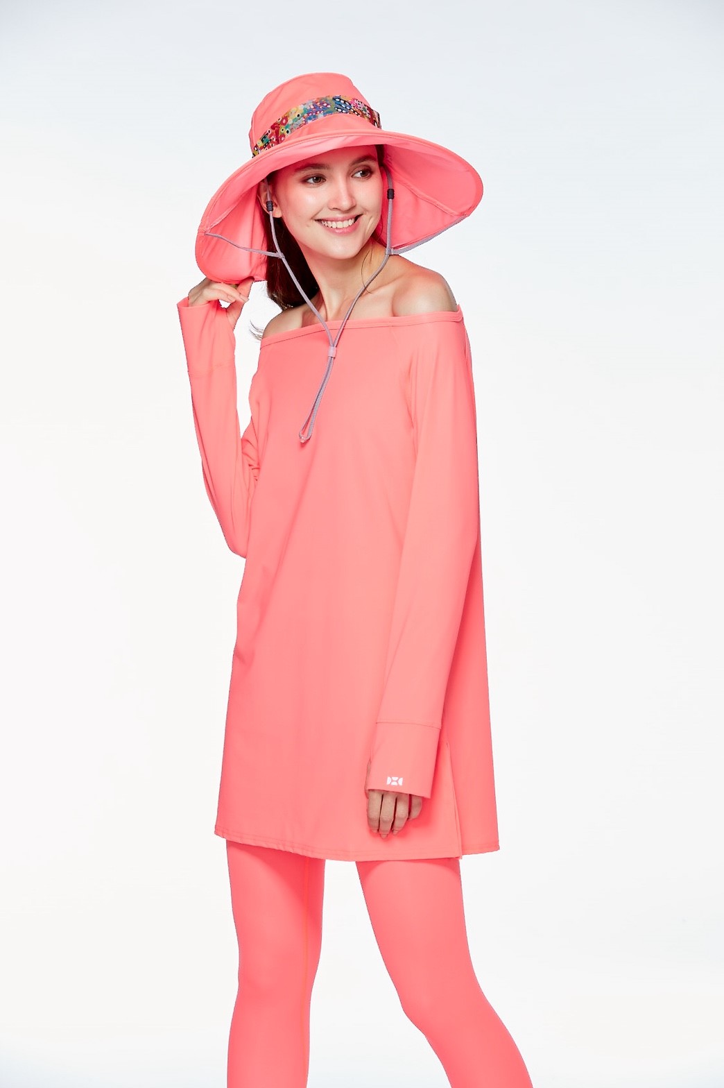 Elegant French Style Lotus Hat with Floral Print | HOII